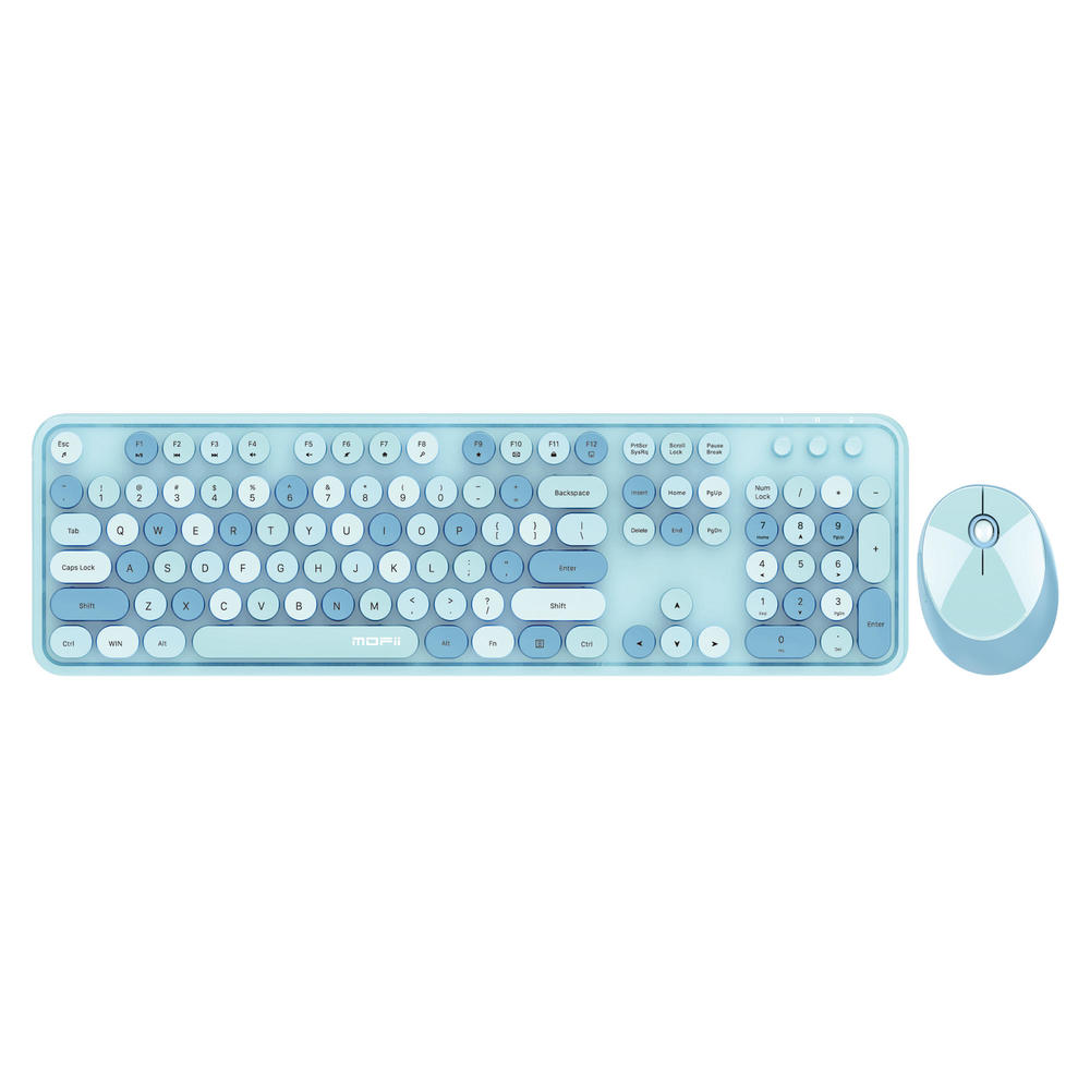 Colorful 2.4GHz Wireless Keyboard and Mouse Combo with Round Key Cap ...