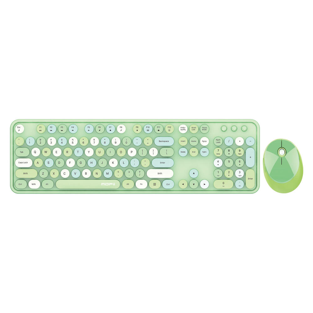 Colorful 2.4GHz Wireless Keyboard and Mouse Combo with Round Key Cap ...