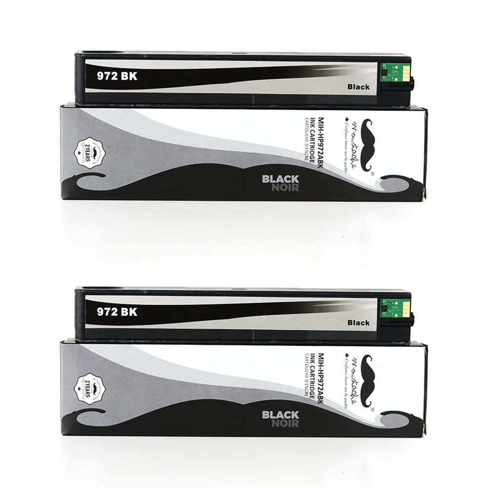 Remanufactured HP 972A F6T80AN Black PageWide Ink Cartridge - Moustache®