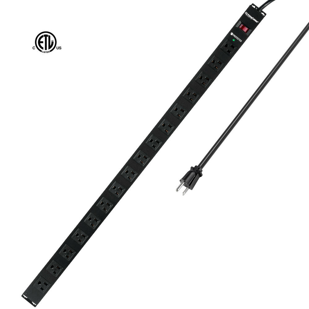 16-Outlet Heavy Duty Surge Protector Power Strip with 5 Ft Cord 1020 ...