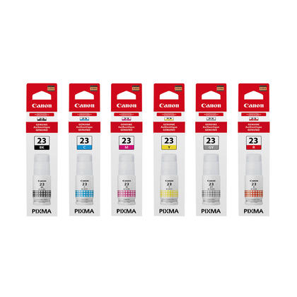 Canon GI-23 Compatible Ink Bottle Combo BK/C/M/Y/GY/R
