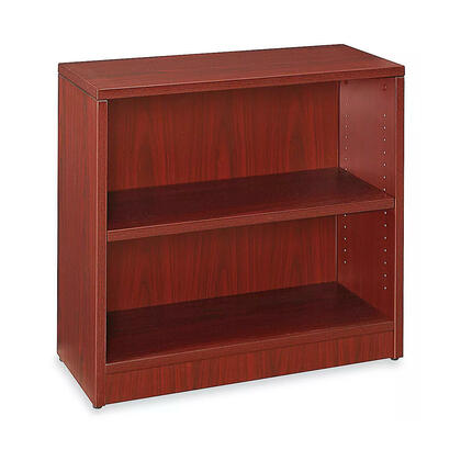 Laminate Bookcase, 2-Shelf, 32 x 14 x 30" - Mahogany