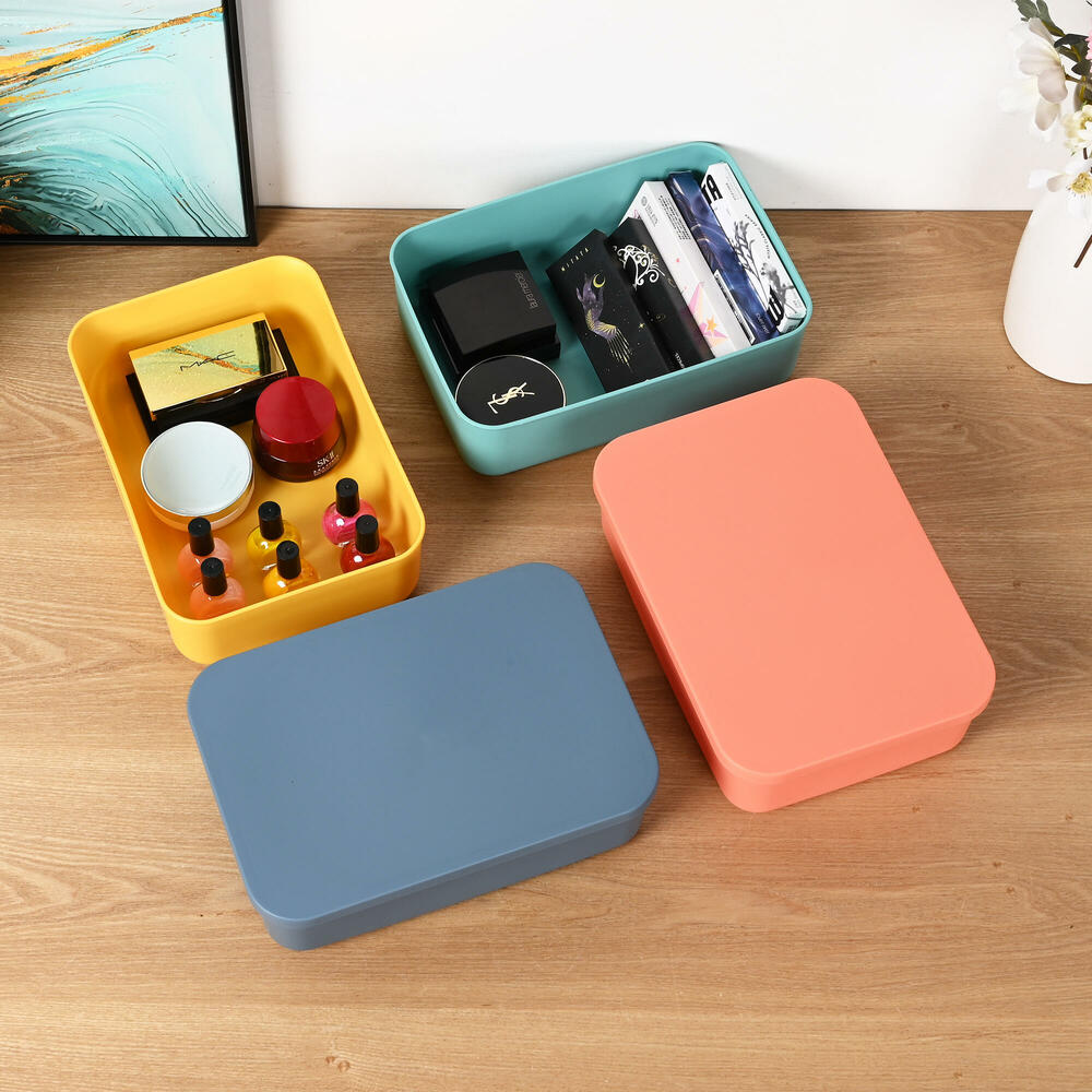 4-Color Plastic Storage Bin with Lid - STORA