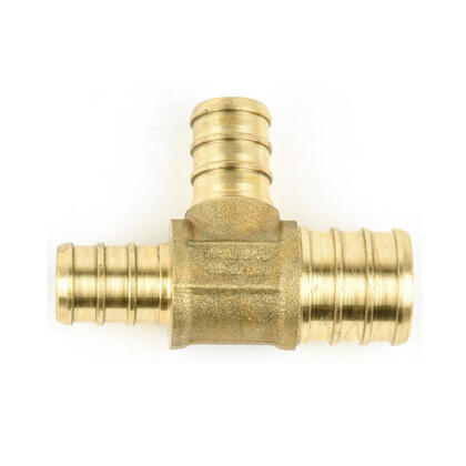 Raccords à sertir en T Pex en laiton sans plomb 1/2" X 3/4" X 1/2" barb ...