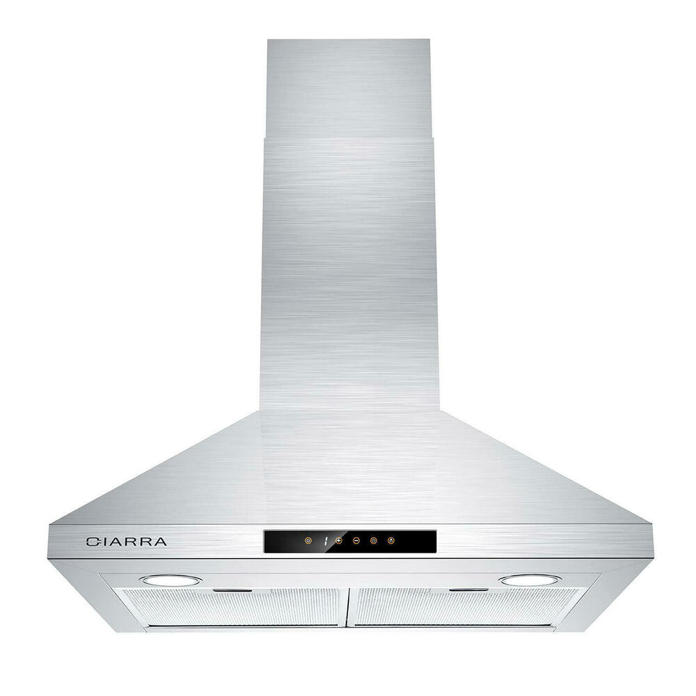 30 inch 450 CFM Stainless Steel Range Hood with Ducted and Ductless ...