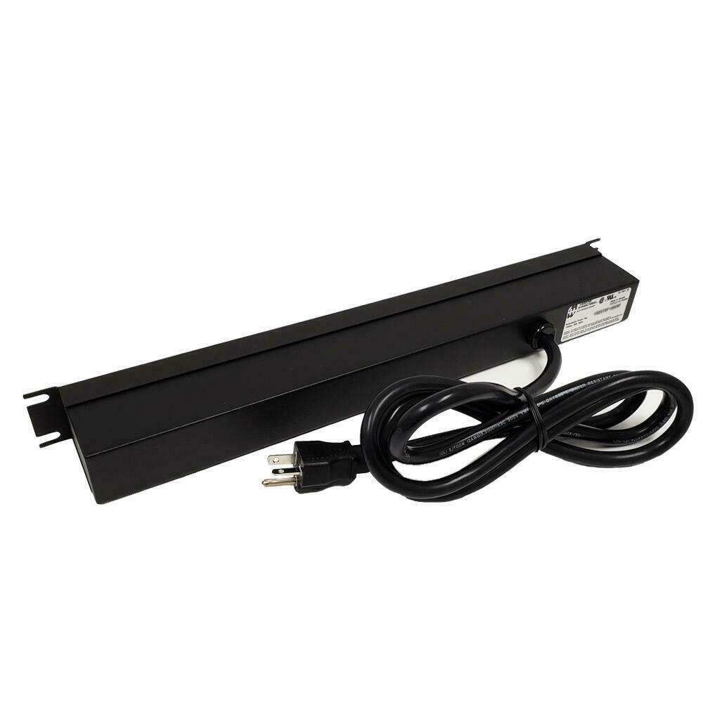 19 inch 8 Outlet Horizontal Rack Mount Power Strip - Hammond®