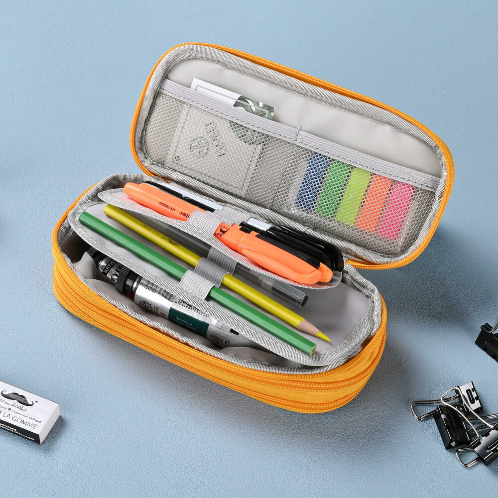 Large Capacity Pencil Case, Foldable Design Canvas Pencil Pouch with ...