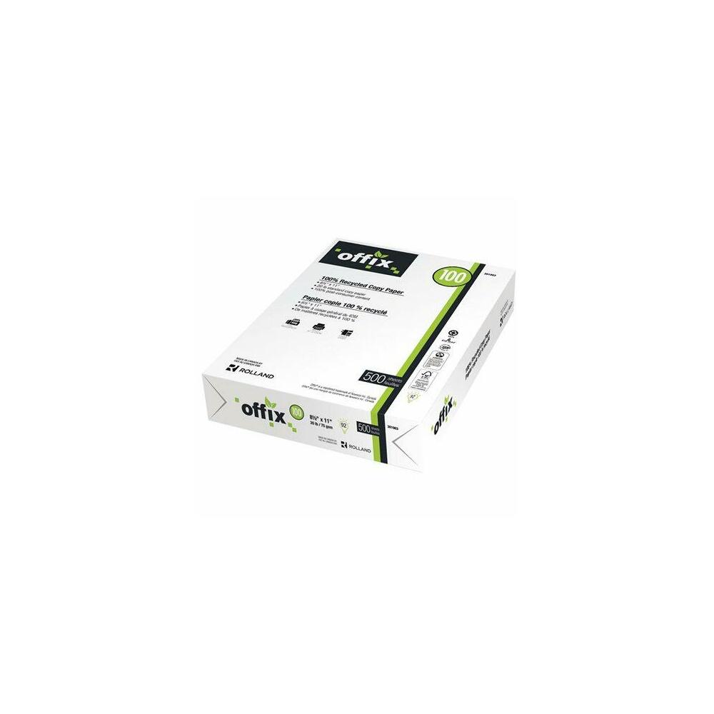 Offix® 100% Recycled Paper, 20 lbs, 92 Bright, 500 Sheets / Pack