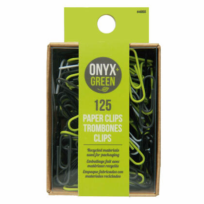 Onyx & Green® Eco-Friendly Vinyl Covered Paper Clips, Assorted Colors ...