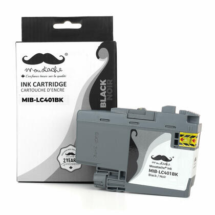 Brother LC401BK cartouche d'encre compatible noire - Moustache® - 1/paquet