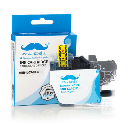 Brother LC401C cartouche d'encre compatible cyan - Moustache® - 1/paquet