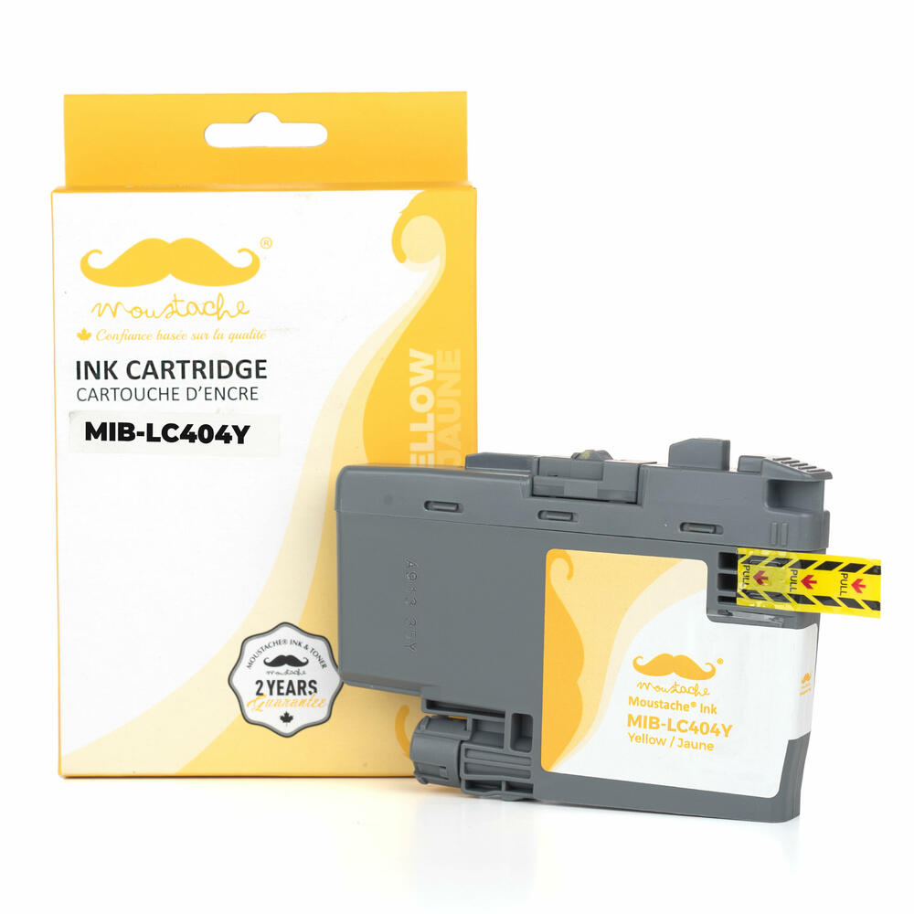 Brother LC404Y cartouche d'encre compatible jaune- Moustache® - 1/paquet