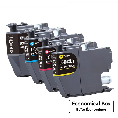 Brother LC401XL Compatible Ink Cartridge Combo High Yield BK/C/M/Y ...
