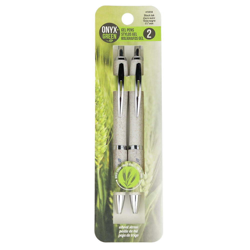 Onyx & Green® Eco-Friendly Retractable Ballpoint Pens Made from Wheat ...