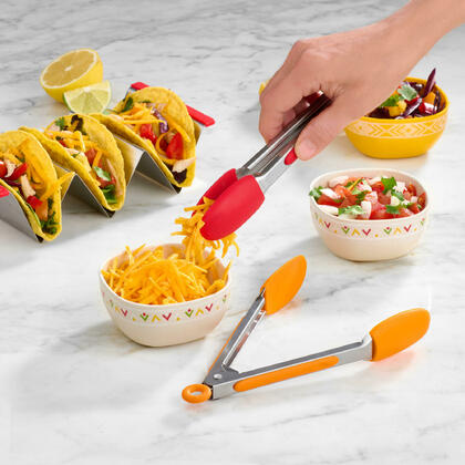 Petites pinces à tacos en acier inoxydable de 7 po avec embouts en ...