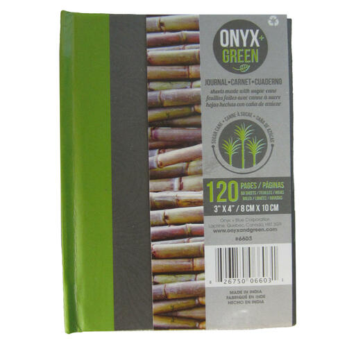 Onyx & Green® Eco-Friendly Sugar Cane Paper Journal, 64 Ruled Sheets, 3 ...