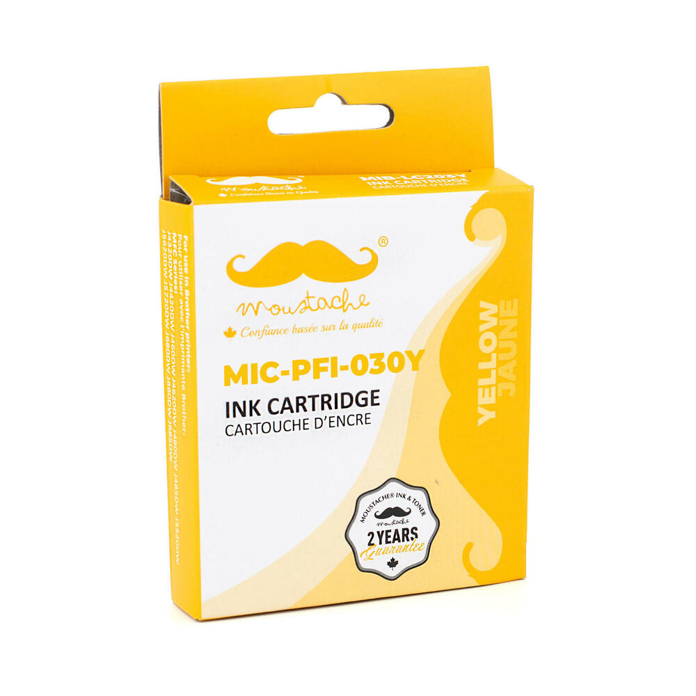 Canon PFI-030Y Compatible Yellow Ink Cartridge (3492C001AA) - Moustache®