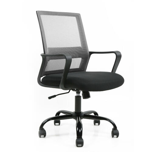 Swivel Mesh Office Chair , Armless, Mid-Back- Moustache®