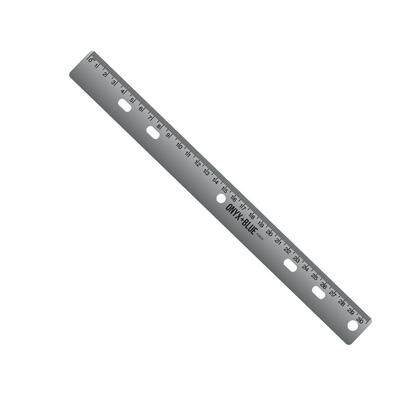 Onyx & Blue® 12"/30cm Ruler Made from Plastic, Transparent Grey