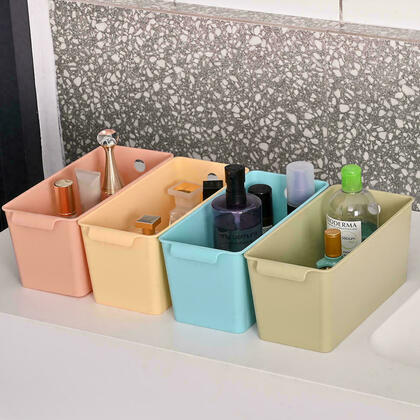 4-Piece Color-Coded Storage Bin Set - Durable, Easy-Grip- STORA™