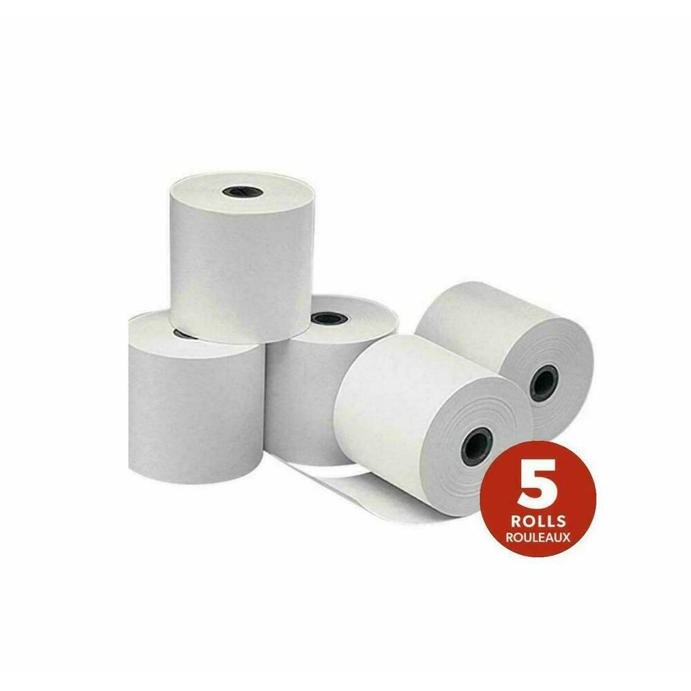 Thermal Paper Rolls - 3-1/8" x 200' - 5 Pack - Moustache
