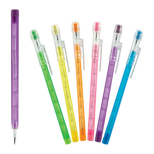 Merangue® Stackable Pencils with 8 leads per pencil, 6/Pack