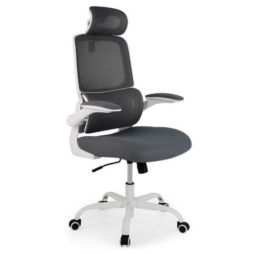 Ergonomic Chair with Lumbar Support, Flip-up Armrest & Headrest