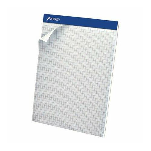 AMPAD® White Perforated Paper Pad，wide ruled，8-1/2" x 11-3/4"，50 sheets ...