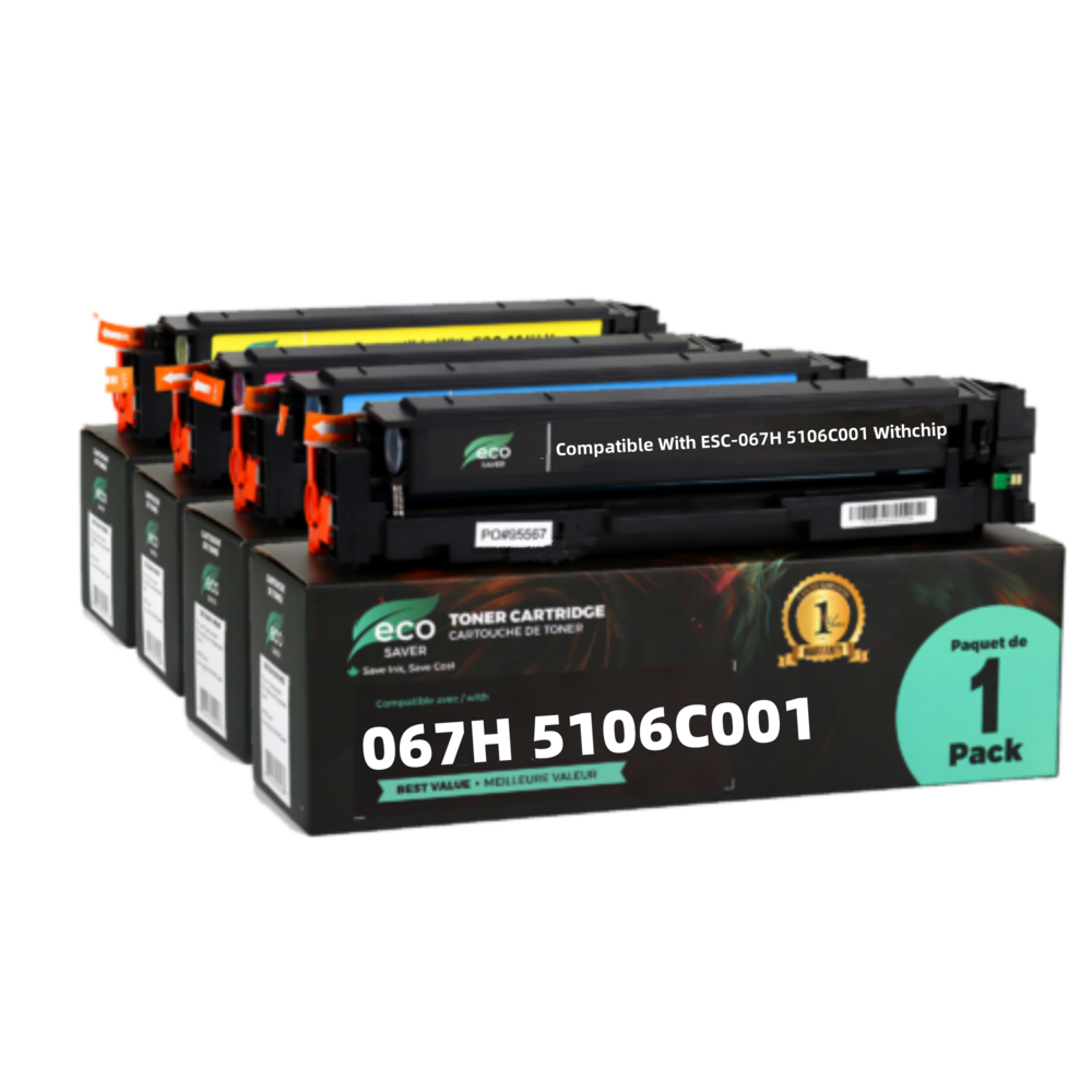 Canon 067H Compatible Toner Cartridge Combo High Yield BK/C/M/Y - WithChip - Ecosaver