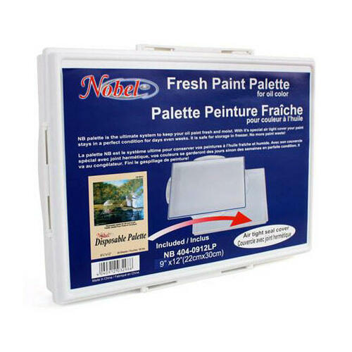 Palette de peinture fraîche avec couvercle hermétique et palette ...