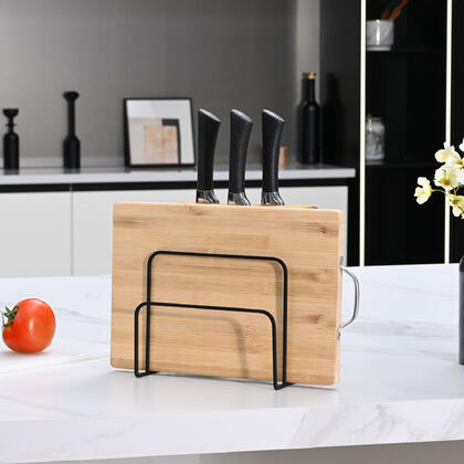 Multifunctional Knife Holder with 2 Layers Cutting Board Rack Dish Rack ...