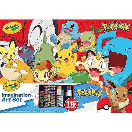 Crayola ® Pokémon Imagination Art Set (115pcs), Kids Art Kit, Includes ...