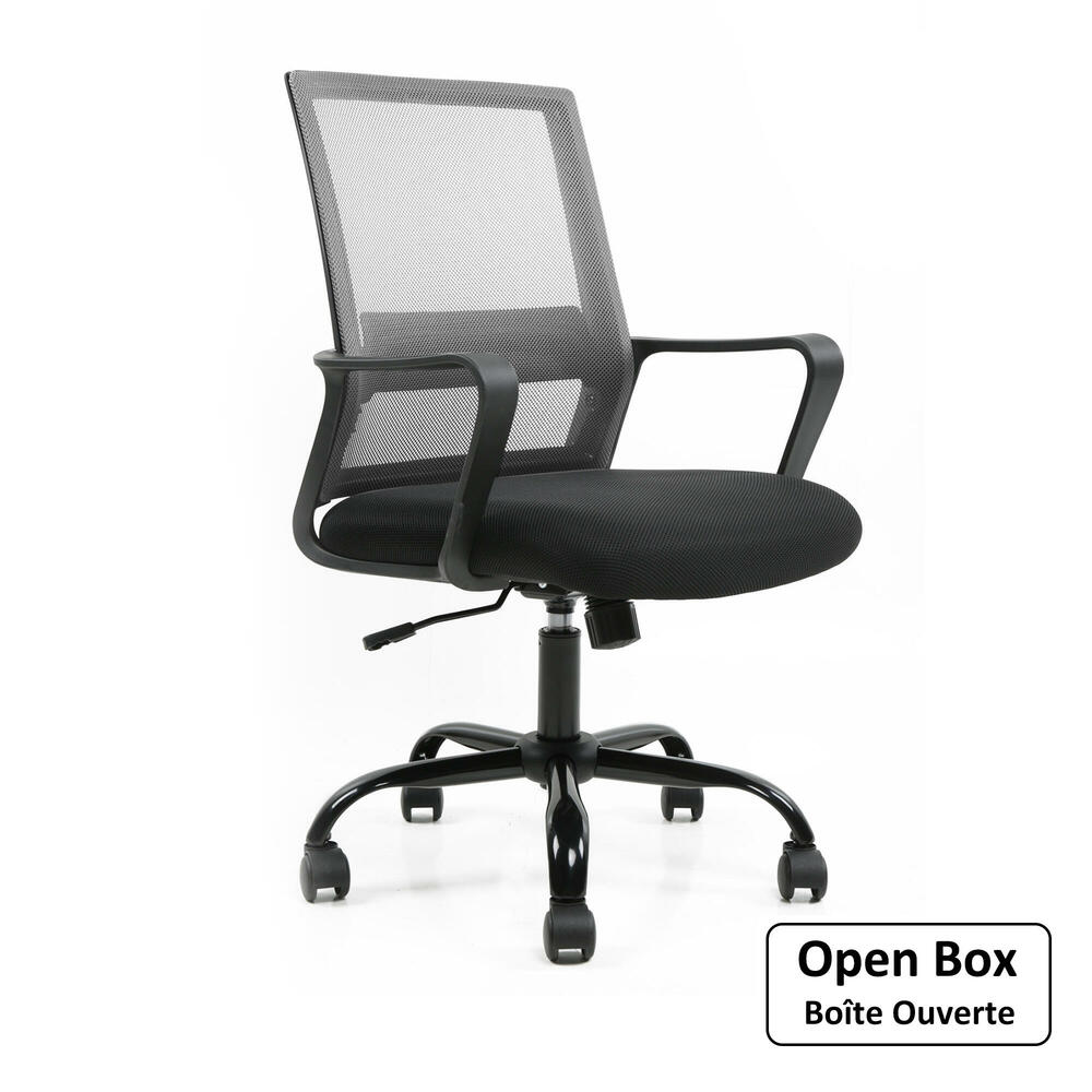 Ergonomic Mid-Back Office Chair with Lumbar Support Armrest