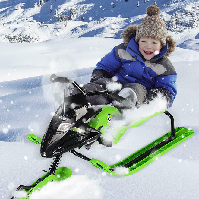 Snow Sled, Snow Racer Sled Heavy Duty, Durable Metal Racer Snow Sledge ...