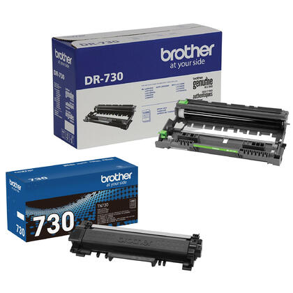 Original Brother TN730 Toner and DR730 Drum Combo - Standard Yield