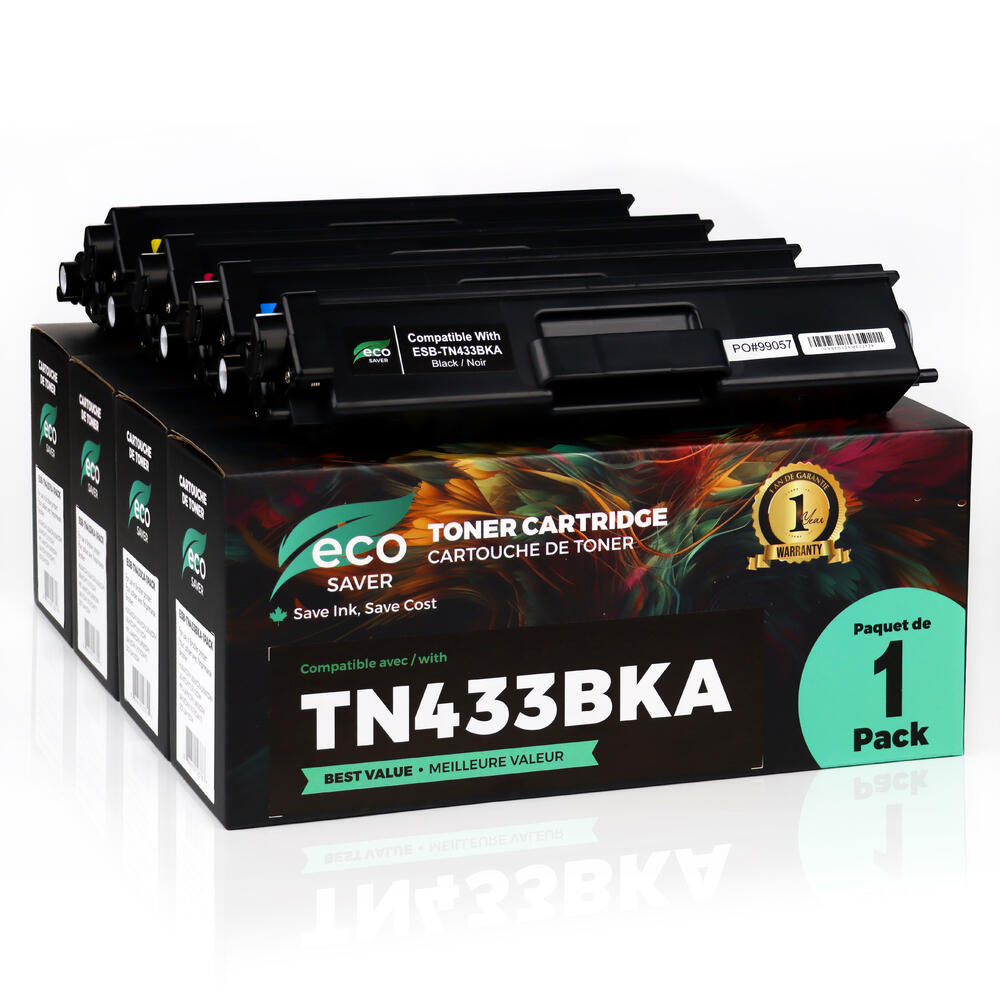 Brother TN433 Toner Cartridge Set - Black, Cyan, Magenta, Yellow