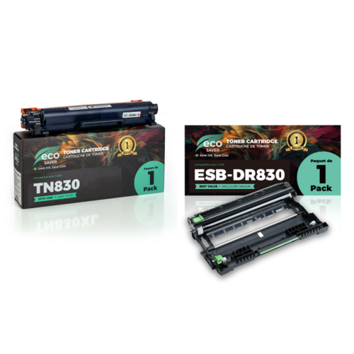 Brother TN830 DR830 Compatible Toner Cartridge and Drum Combo