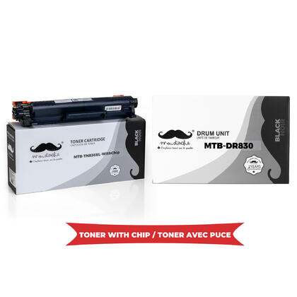 Brother TN830XL DR830 Compatible Toner Cartridge and Drum Combo