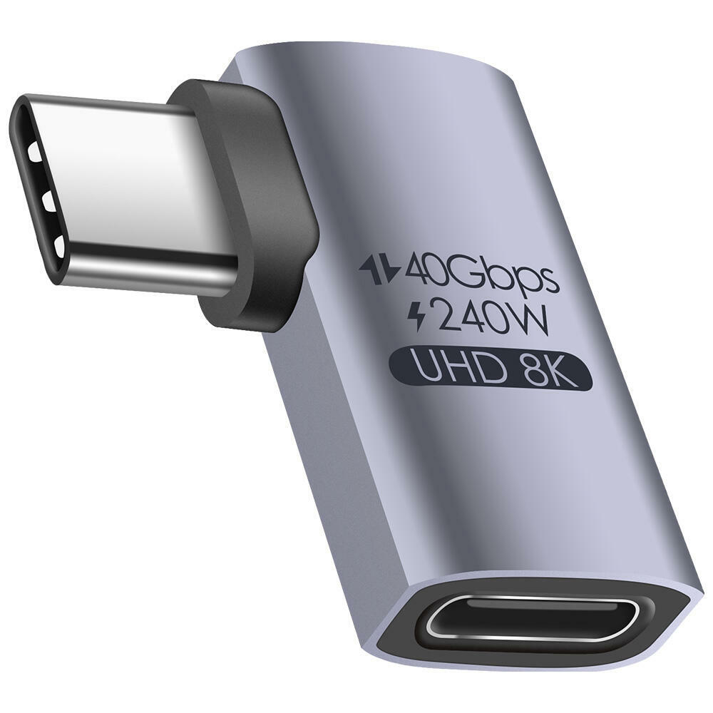 USB-C Male to USB-C Female Adapter Connector with PD 240W/40Gbps ...