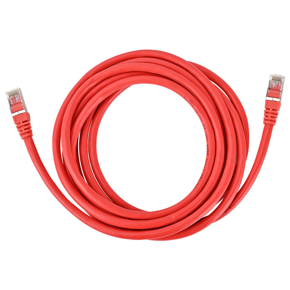 Cat6a SSTP 26AWG 10GB Molded Network Ethernet Patch Cable - Red ...