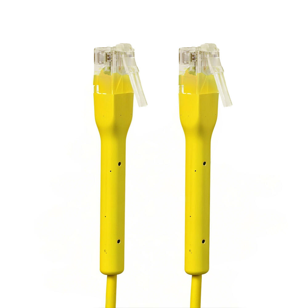 FlexConnect Slim Patch Cord CAT6A 32AWG Slim UTP Network Patch Cable, Yellow - PrimeCables®