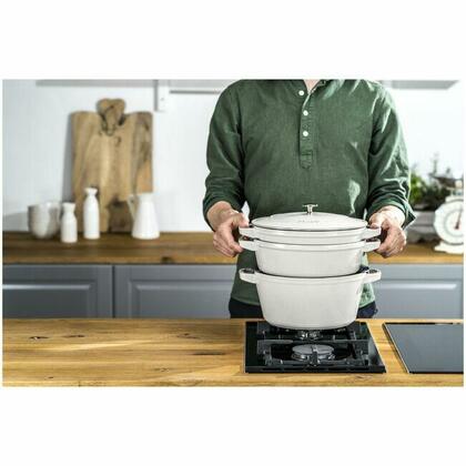 STAUB Stackable Set 24CM Medium 4 Piece Set, Cast Iron, 3 Colors - Staub