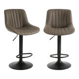 Black Counter Height Bar Stools – Adjustable Swivel