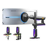 Single Gaming Monitor Desk Mount with RGB Light 32''-60'' Monitor - 4.4 ...