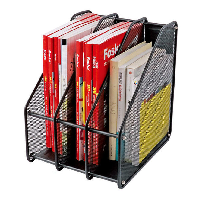 3-Tier Metal File Rack Organizer – Mesh Wire Tray for Office Desk ...
