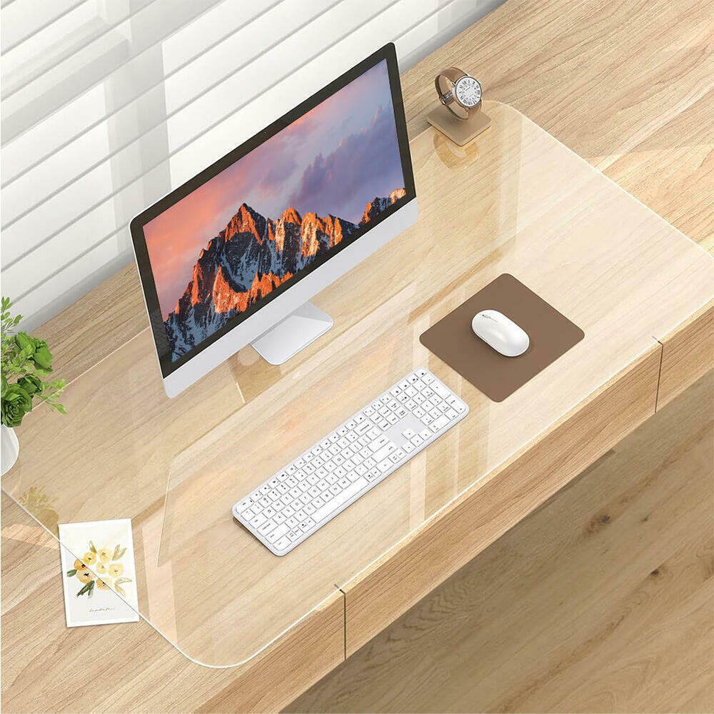 Clear PVC Desk Mat – Non-Slip Transparent Desk Protector Pad