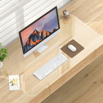 Transparent Desk Protector Mat Plastic PVC Desk Mat Pad - Moustache®
