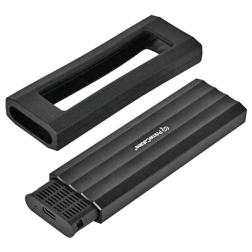 USB 3.2 Gen 2 10Gbps M.2 NVMe SATA SSD Enclosure with Shockproof Cover ...