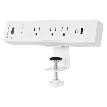 980J 3-Outlets Clamp Surge power Strip with 1 USB-A & PD20W USB-C Ports ...