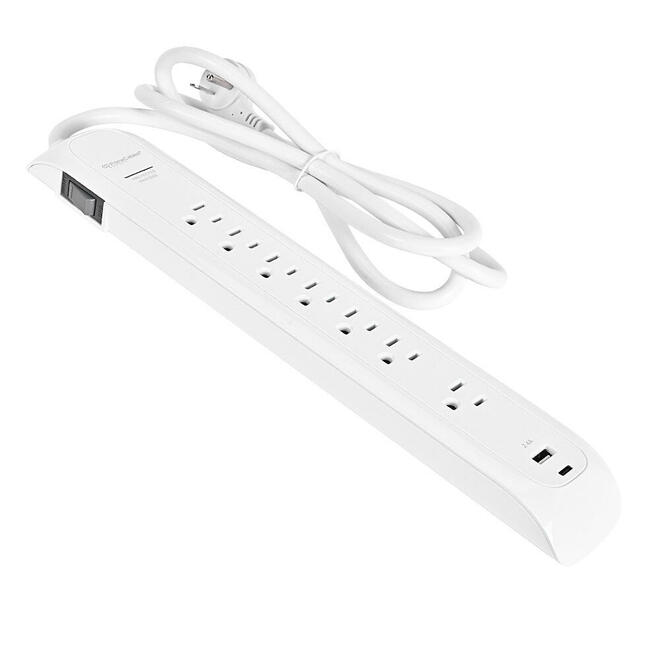 980J 6-Outlet +1 Large Spacing Outlet Surge Protector Power Strip with ...